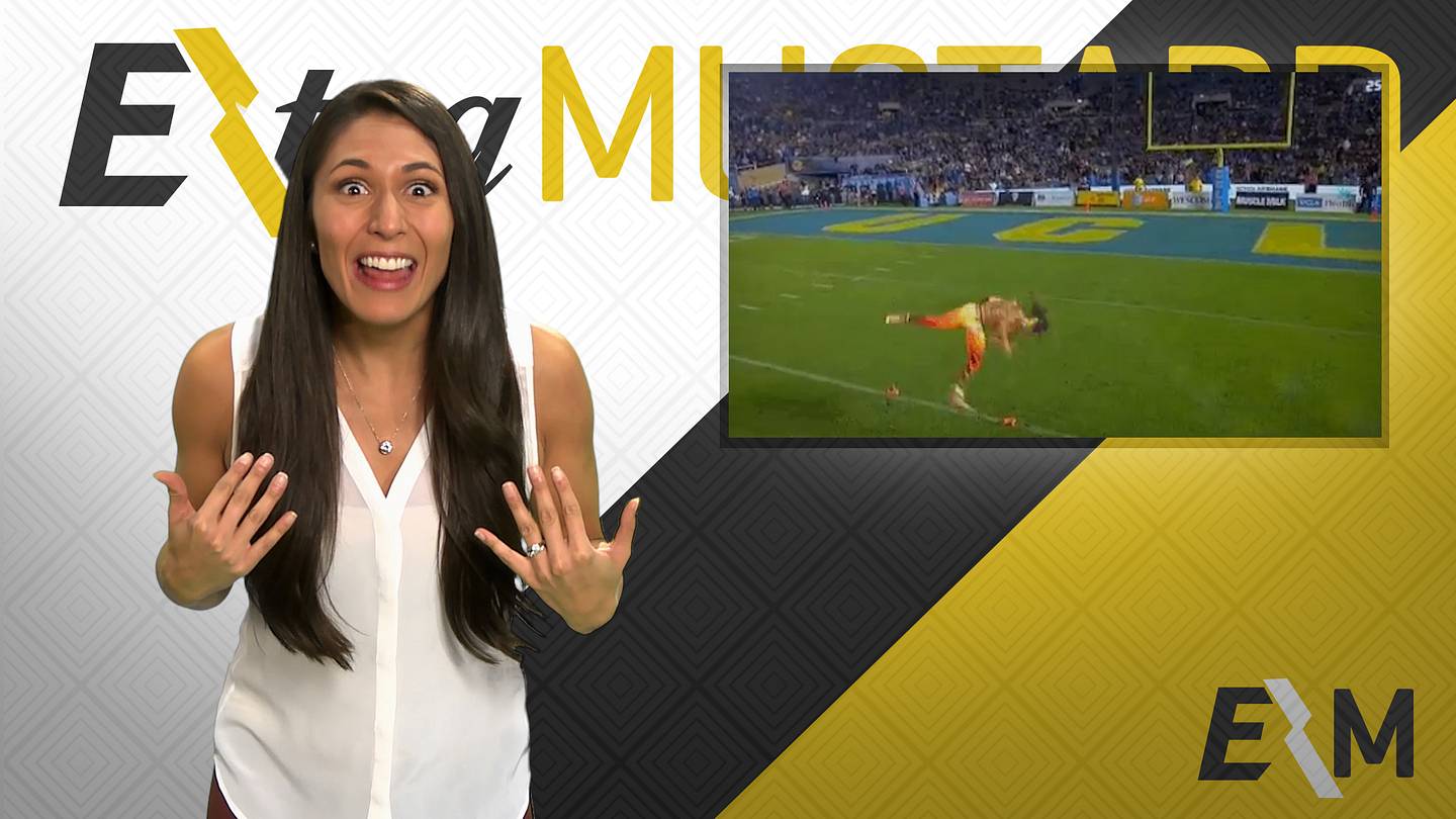 Mustard Minute: Shirtless warrior kicks field goal after doing flip at ...