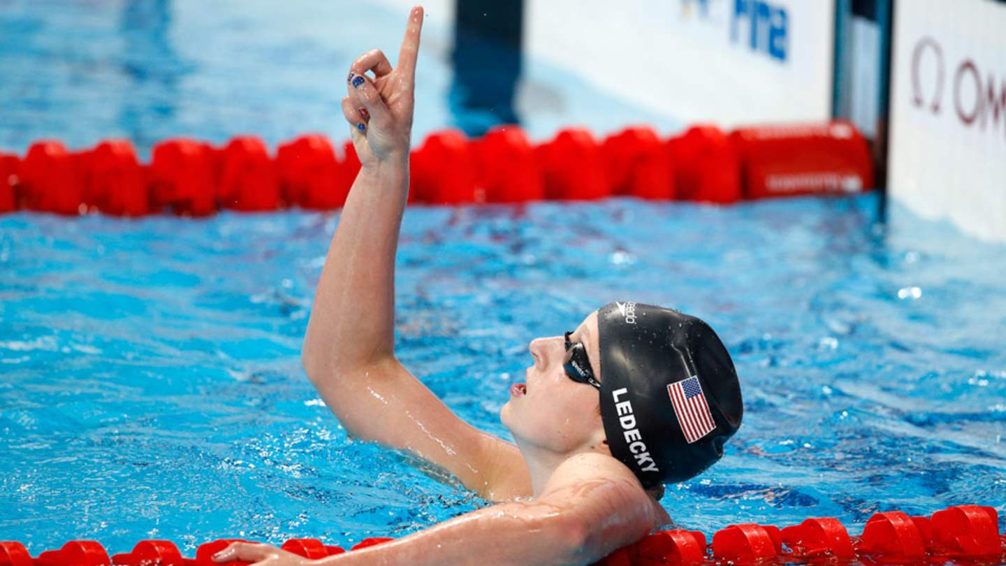 Katie Ledecky Breaks Incredible Michael Phelps World Titles Record With ...