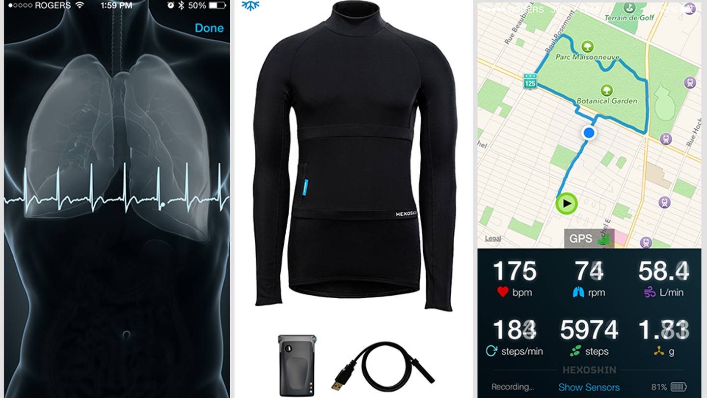 Hexoskin's biometric shirt offers wearable performance tracking ...