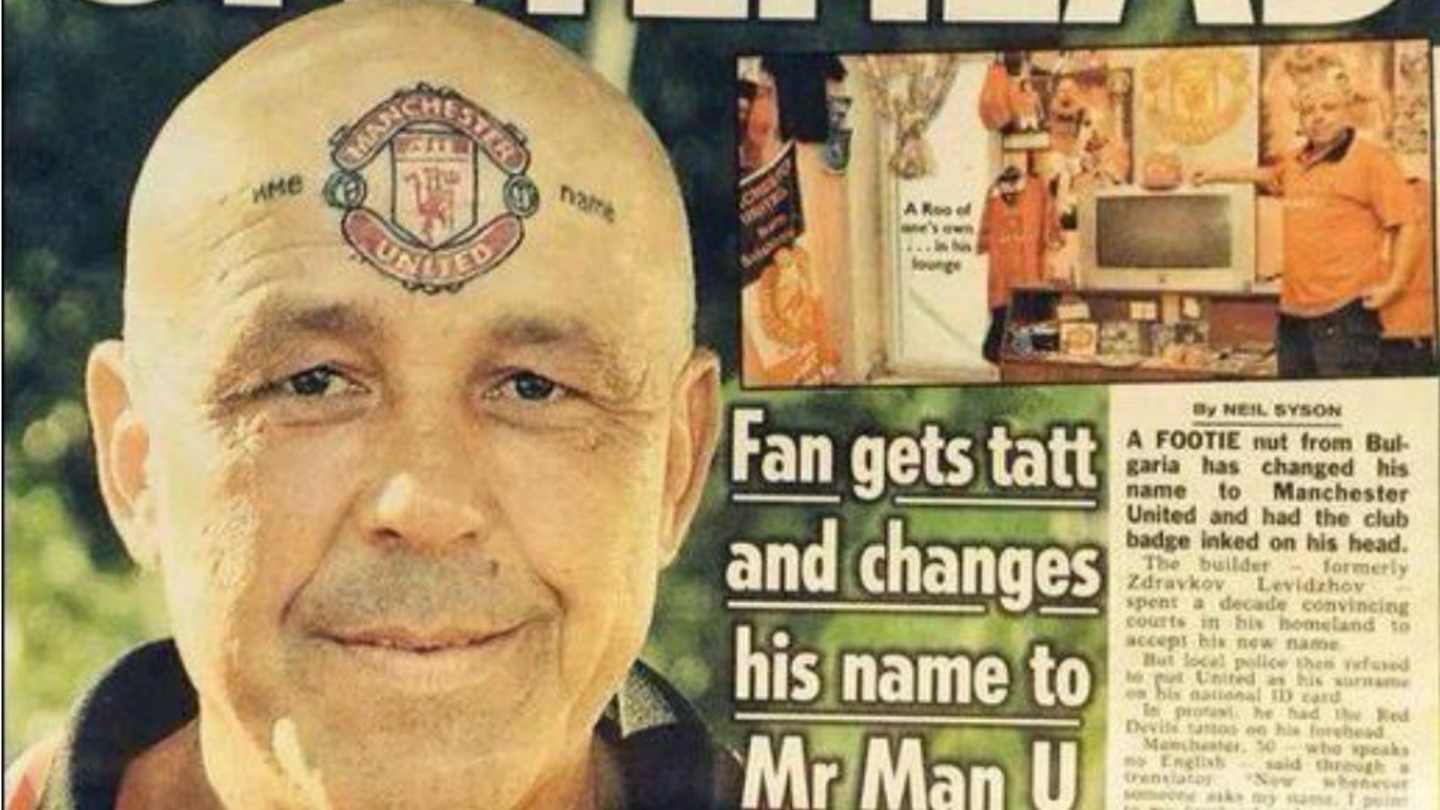 A fan had his name changed to Mr. Manchester United, got the club crest ...