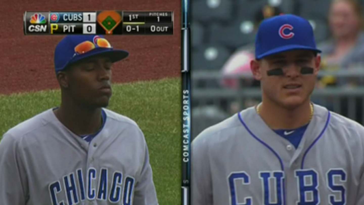 Cubs' Junior Lake takes field versus Pirates wearing wrong uniform ...
