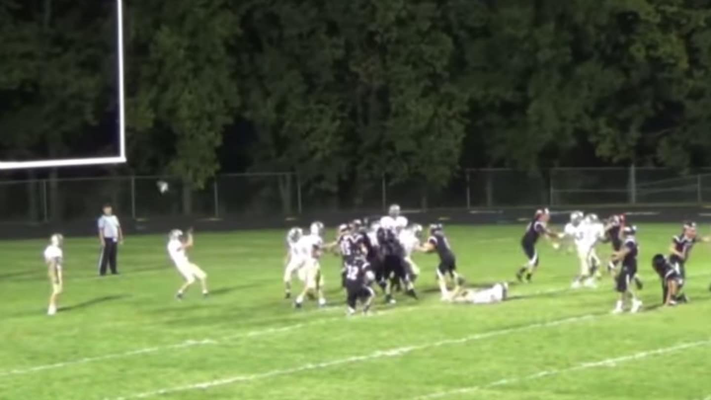 Kicker makes greatest extra point of all time off opponent's helmet ...