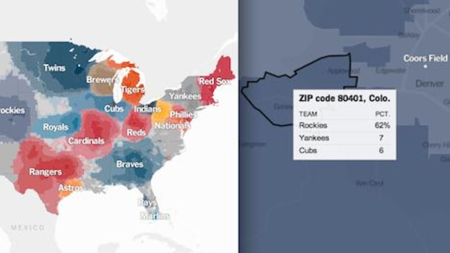 Interactive Map Breaks Down MLB Fandom in Your Area - Sports Illustrated