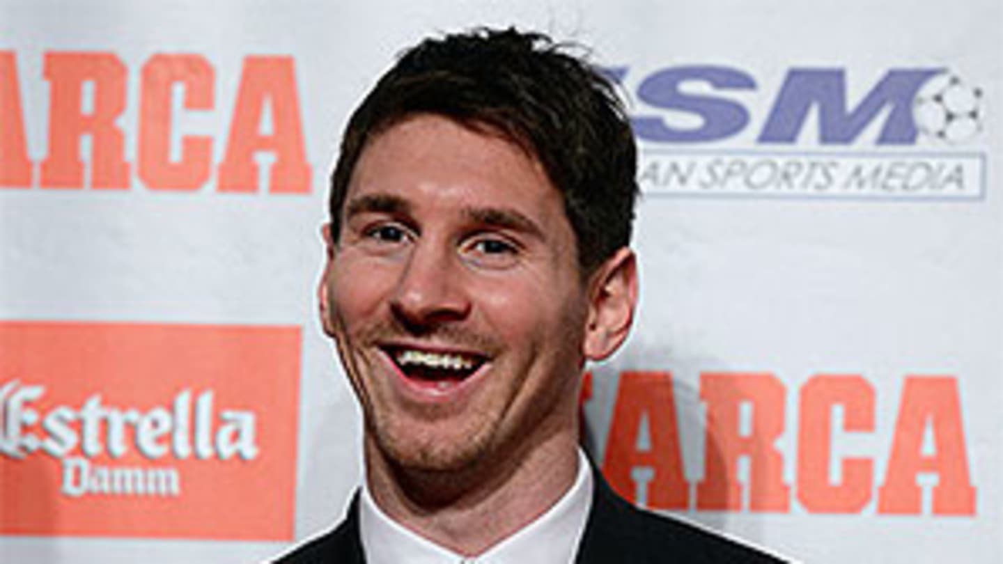 Lionel Messi receives Golden Boot award as Europe's top scorer - Sports ...