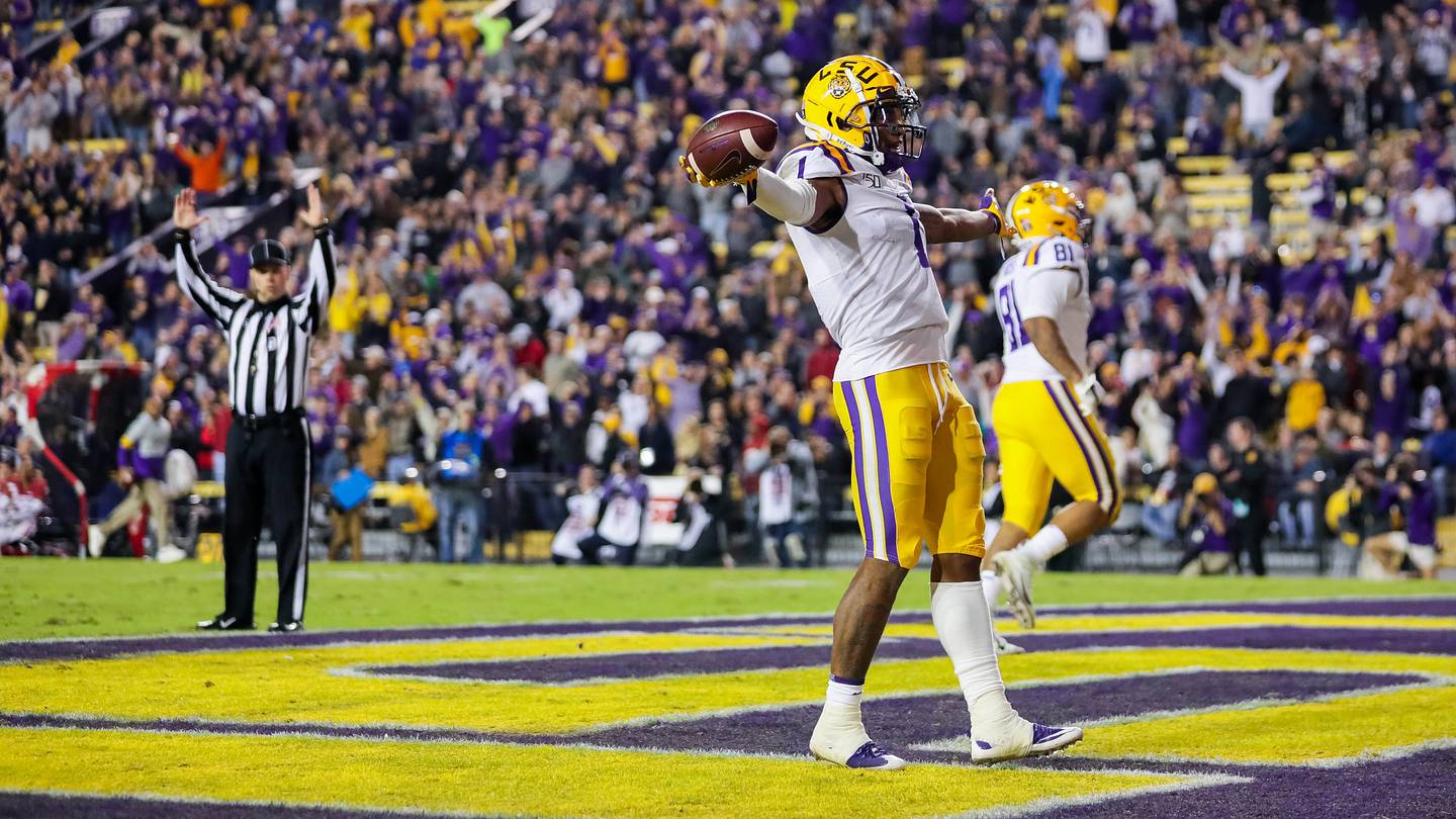 LSU football Receiver Ja'Marr Chase Named Finalist for Biletnikoff ...
