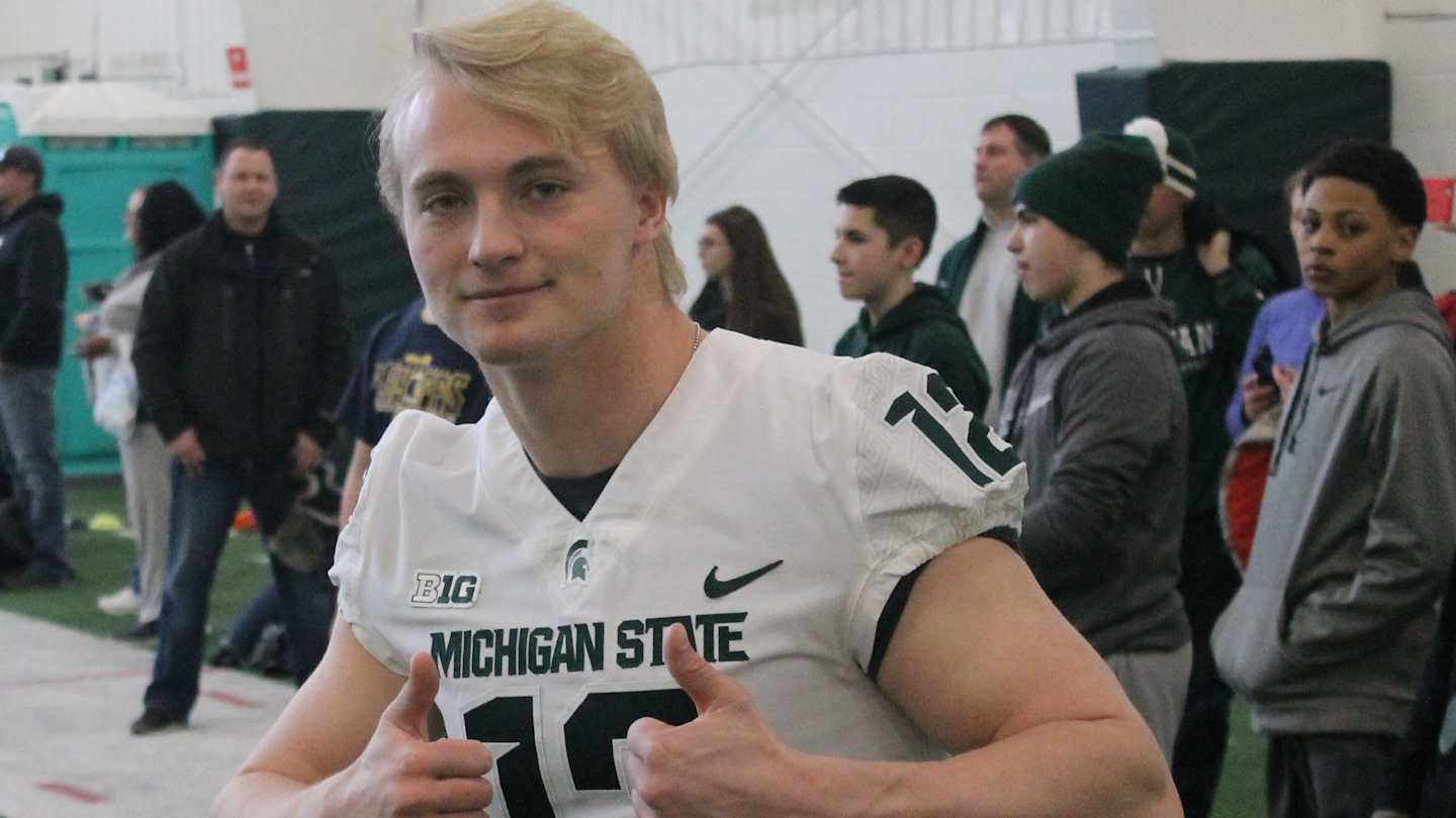 QB Rocky Lombardi Post Spring Game! - Sports Illustrated Michigan State ...