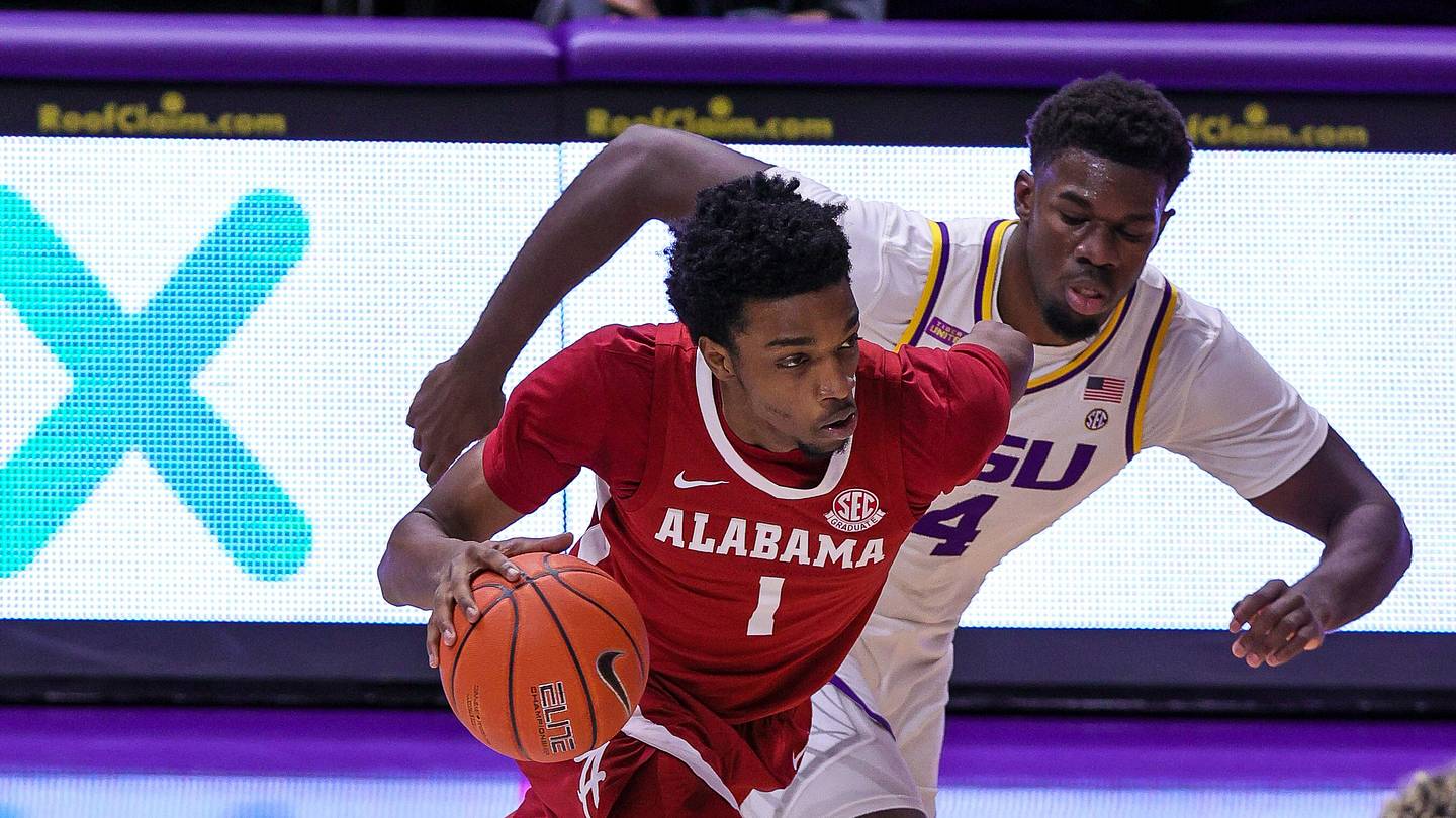 Alabama breaks school record for three-pointers in win over LSU ...