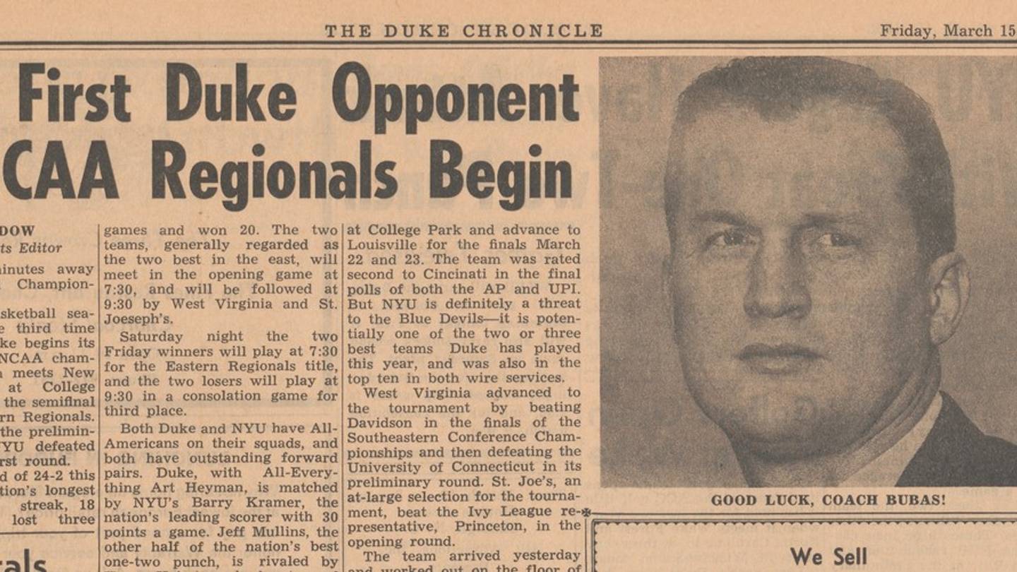 March Rewind: '01, '63 Blue Devils Start Their Runs - Sports ...
