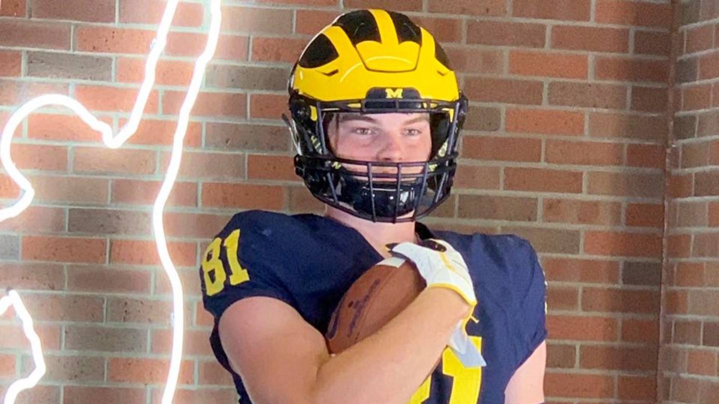 Four-Star Tight End Louis Hansen Joins Michigan's 2021 Class - Sports ...