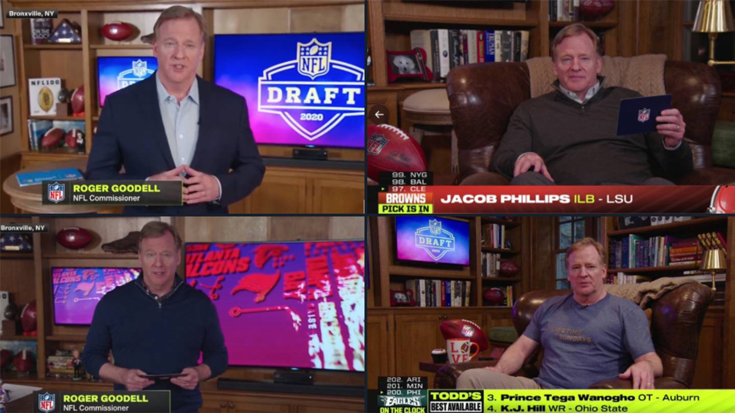 Roger Goodell keeps getting more casual during NFL draft - Sports ...