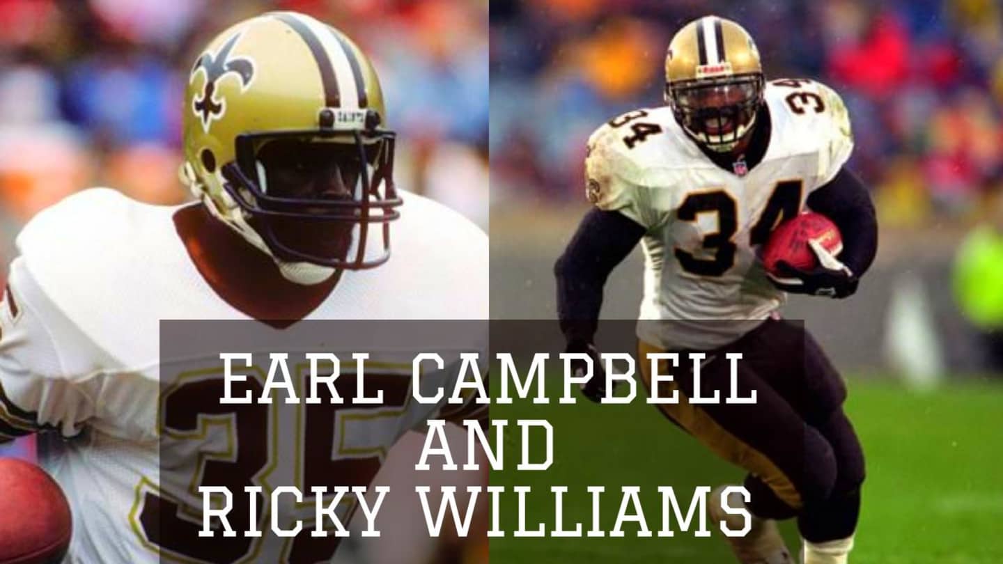 Former Saints, Ricky Williams and Earl Campbell honored by University ...