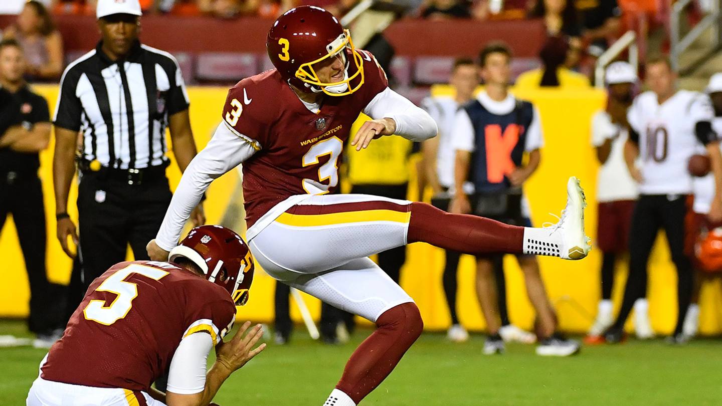 Washington's Dustin Hopkins recovers own kickoff vs Bills (video ...