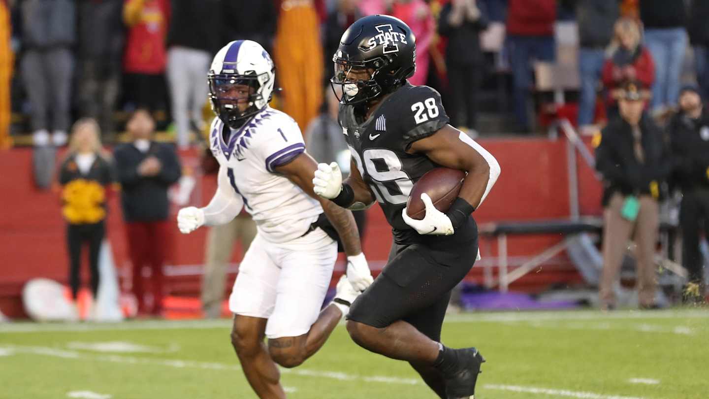 Iowa State's Breece Hall sets NCAA record with in rushing touchdowns ...