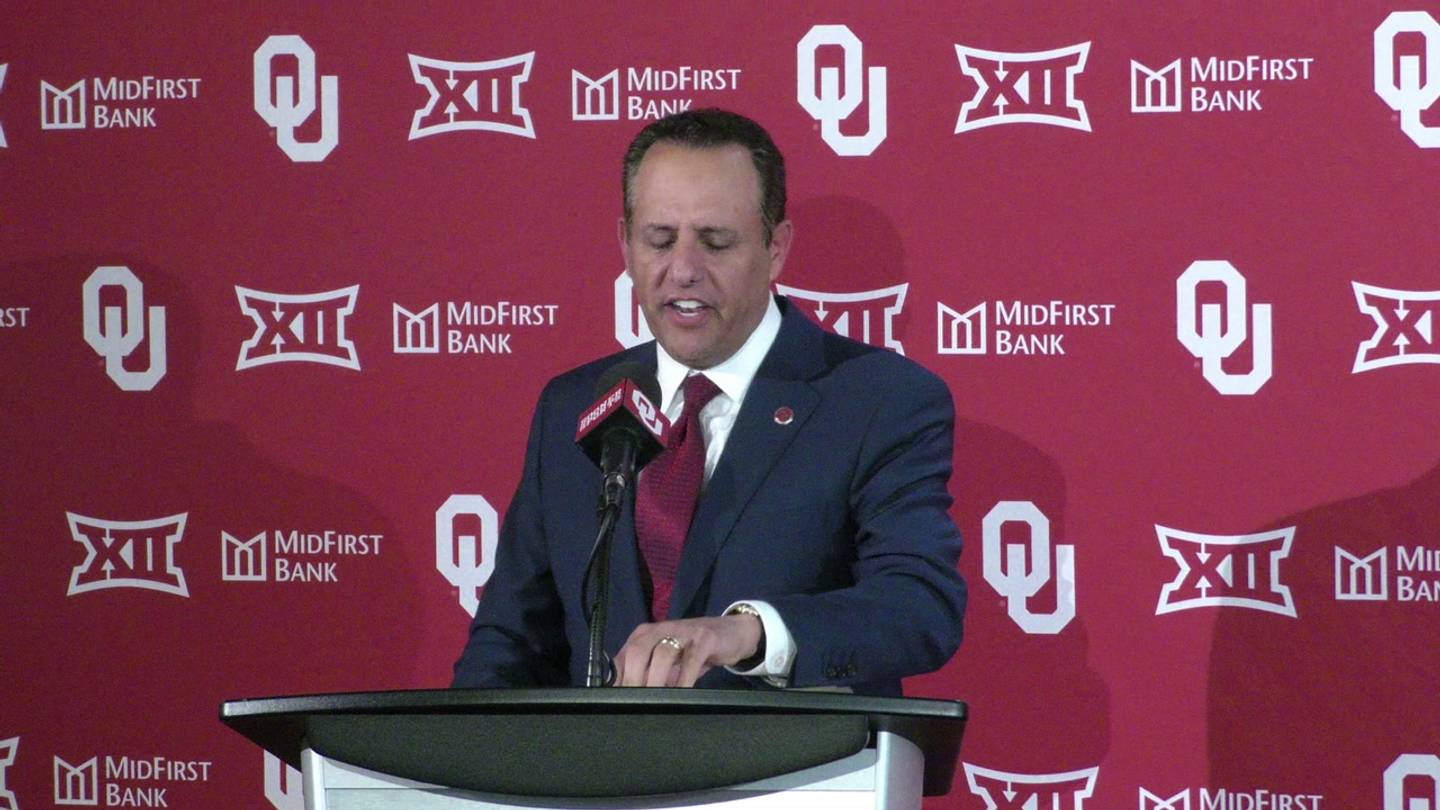 WATCH: Oklahoma President Joe Harroz & AD Joe Castiglione Opening ...