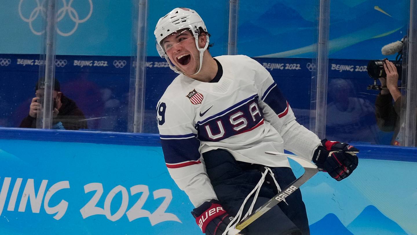 Brendan Brisson lifts medal hopes for young US men's hockey team at ...