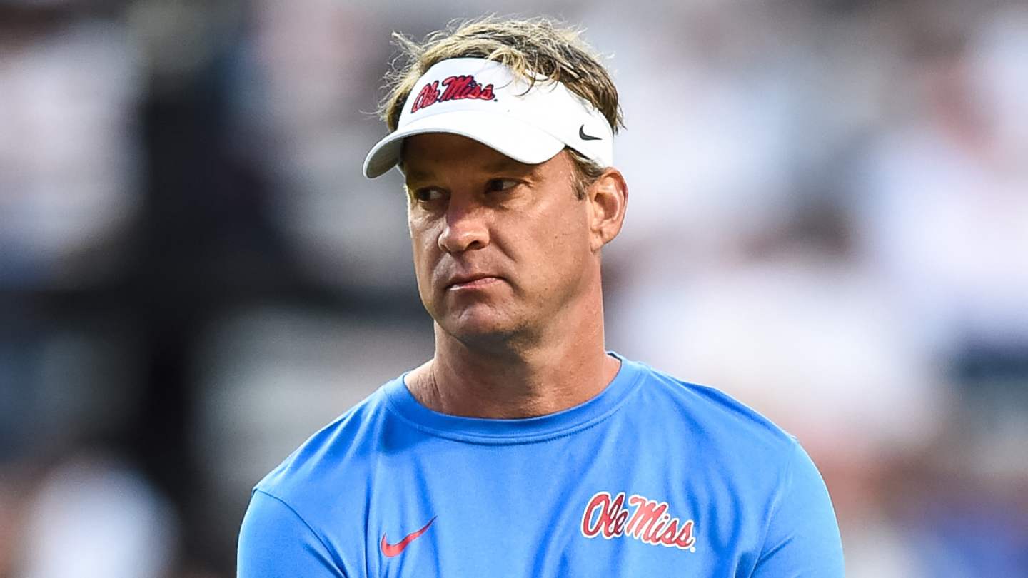 Lane Kiffin throws golf ball for first pitch at Ole Miss game - Sports ...