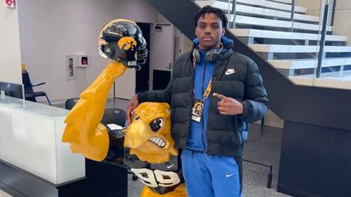 Michael Garner Checks Out Iowa Football Spring Practice - Sports ...