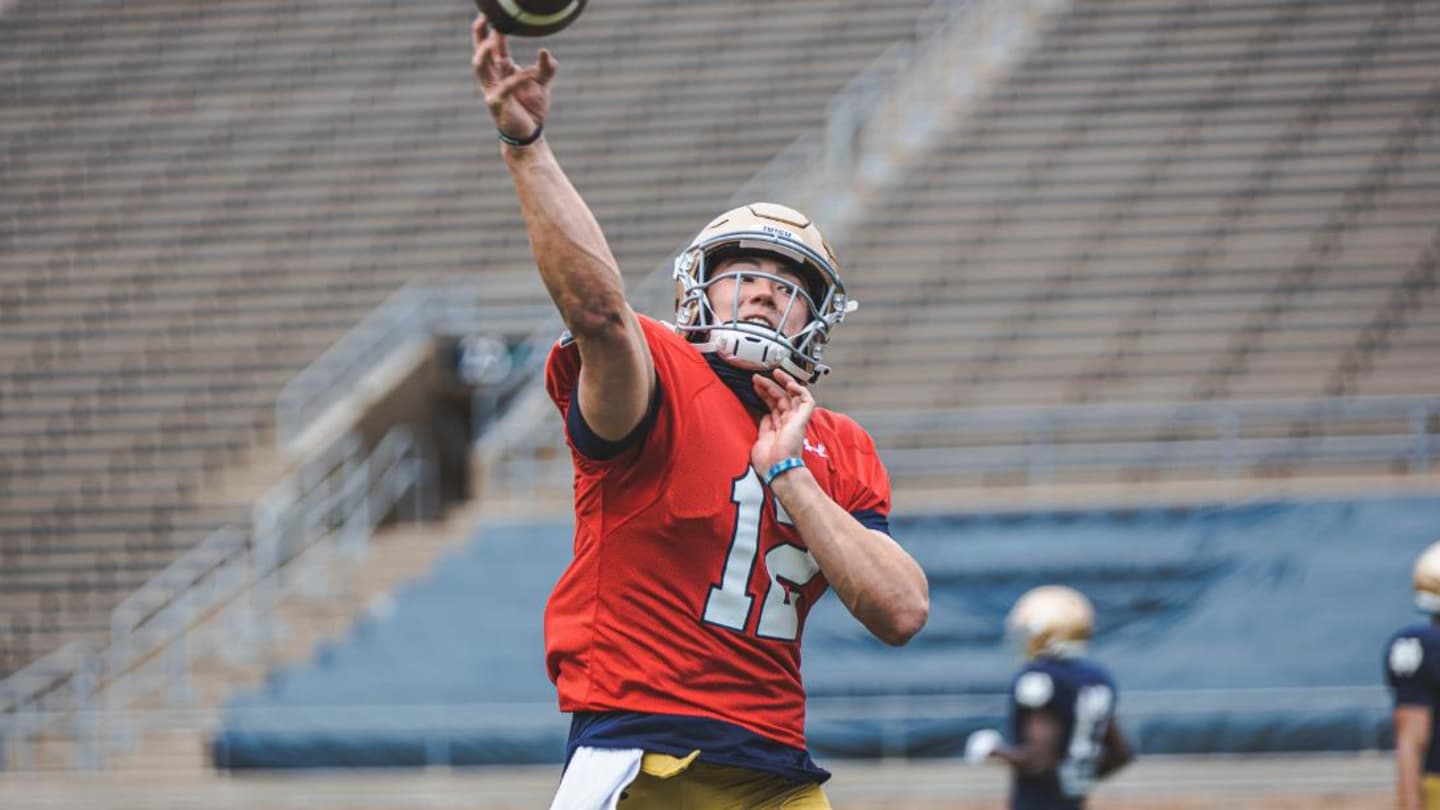 Notre Dame QB Tyler Buchner Is Progressing And Jack Coan's Arm Is ...