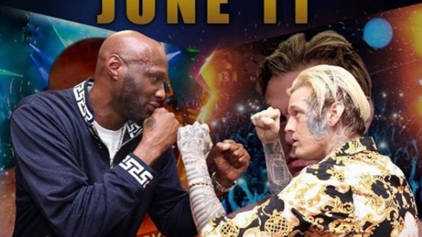 Celebrity boxing jumps the shark as Lamar Odom TKOs Aaron Carter ...