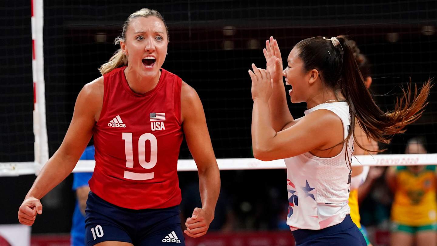 Team USA wins women's volleyball Olympic gold medal over Brazil ...