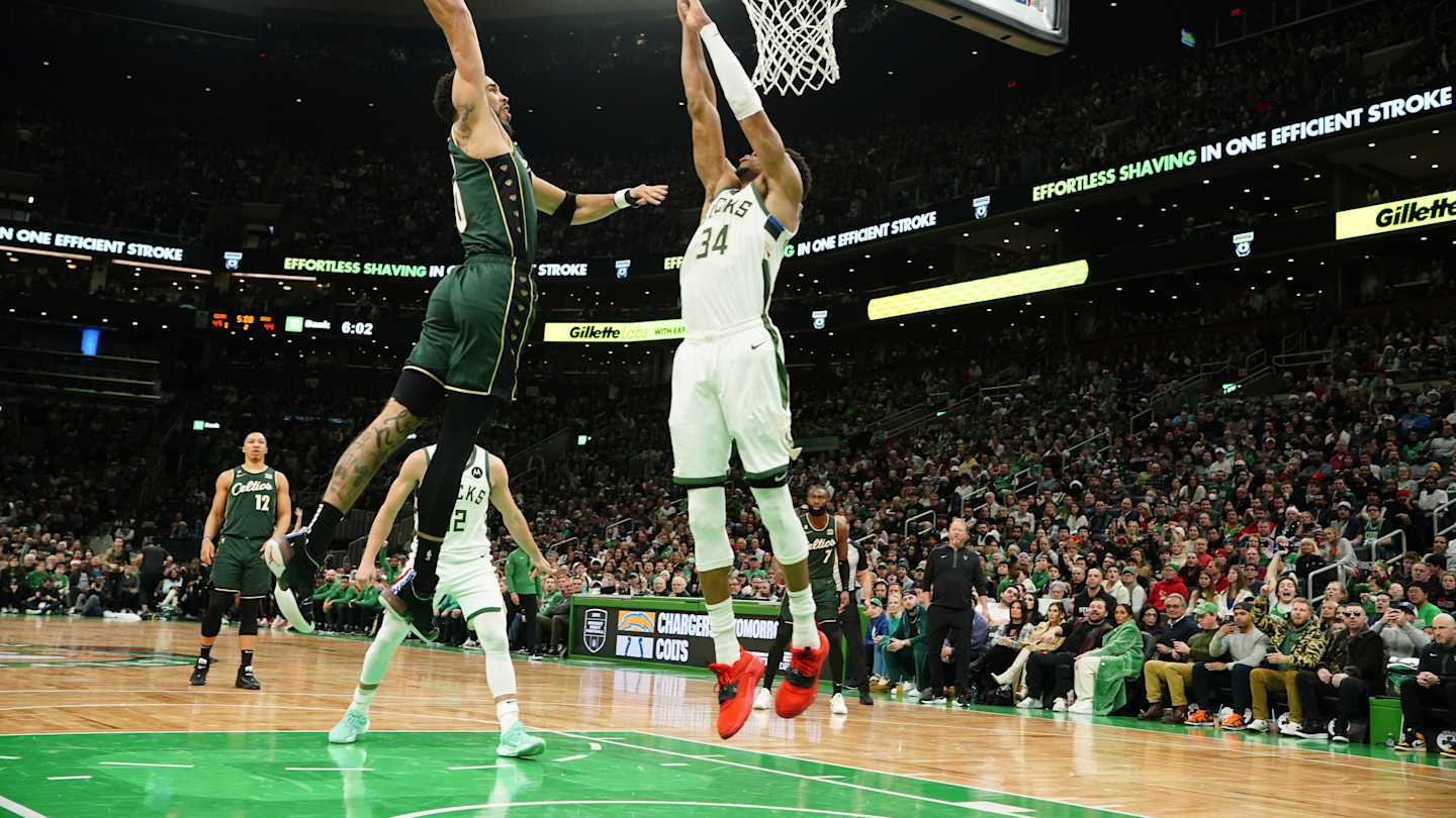 Jayson Tatum speaks on his dunk on Giannis Antetokounmpo - Sports ...