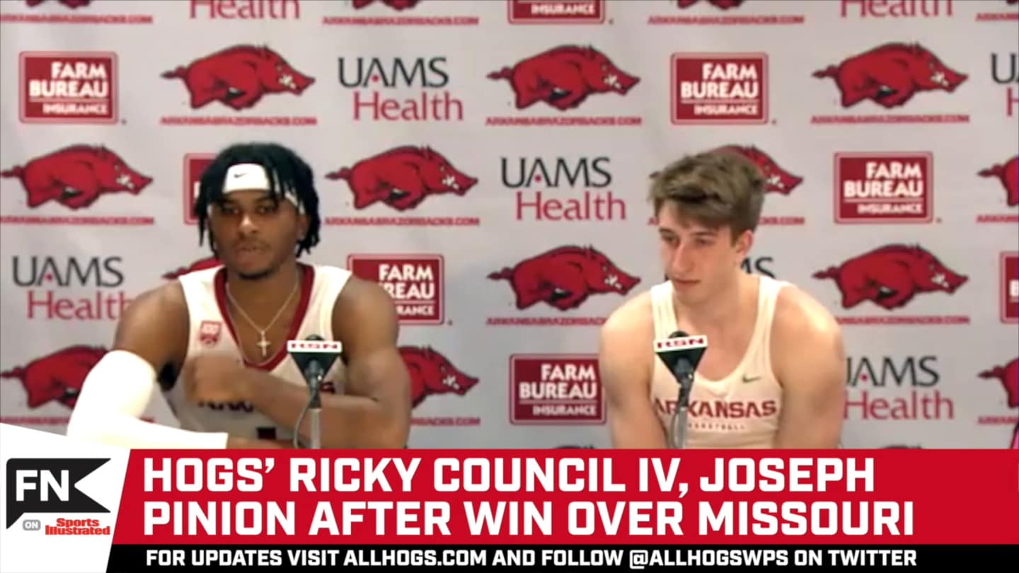 Hogs' Ricky Council, Joseph Pinion After Missouri Win - Sports ...