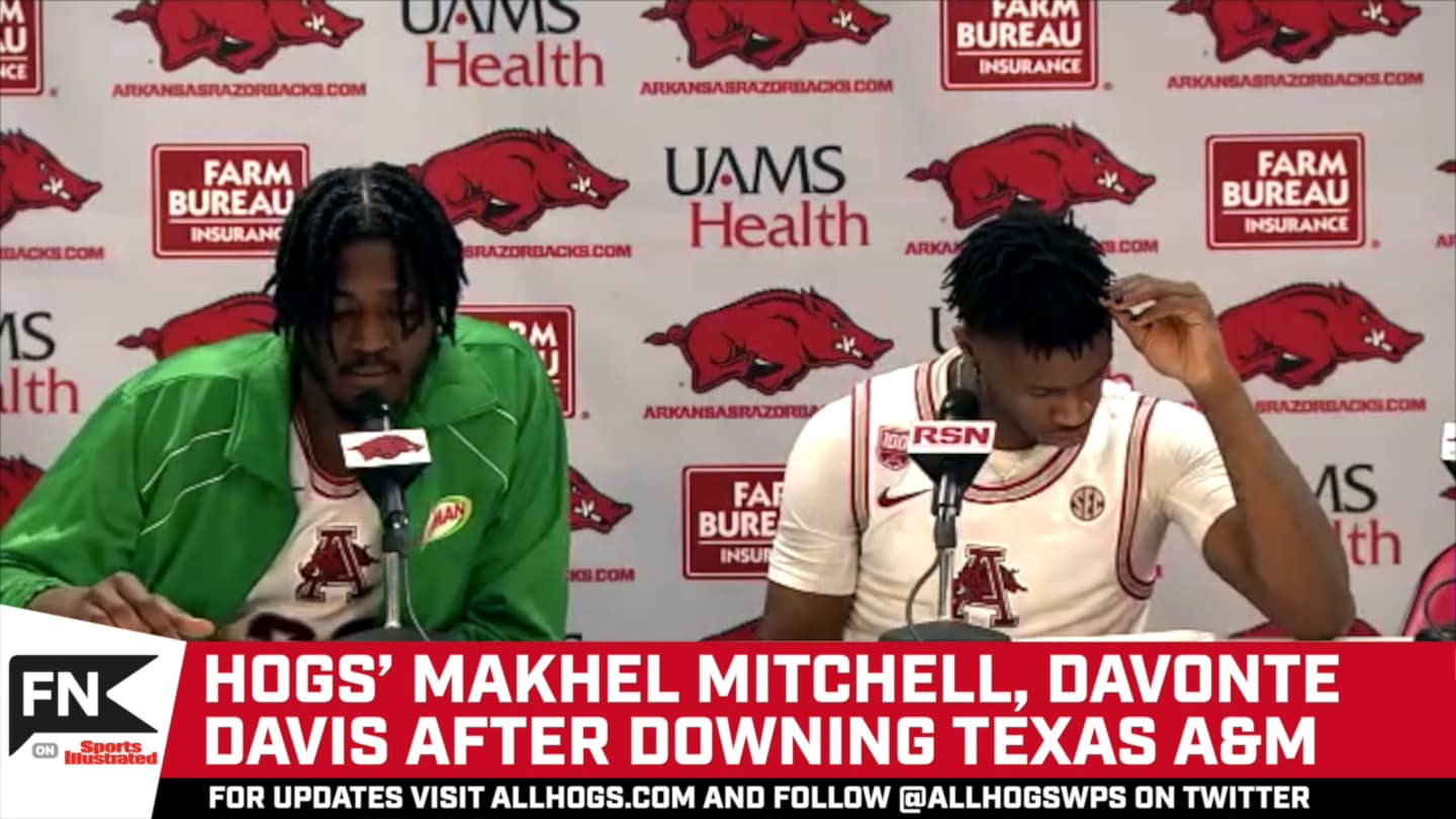 Hogs' Makhel Mitchell, Davonte Davis After Texas A&M Win - Sports ...