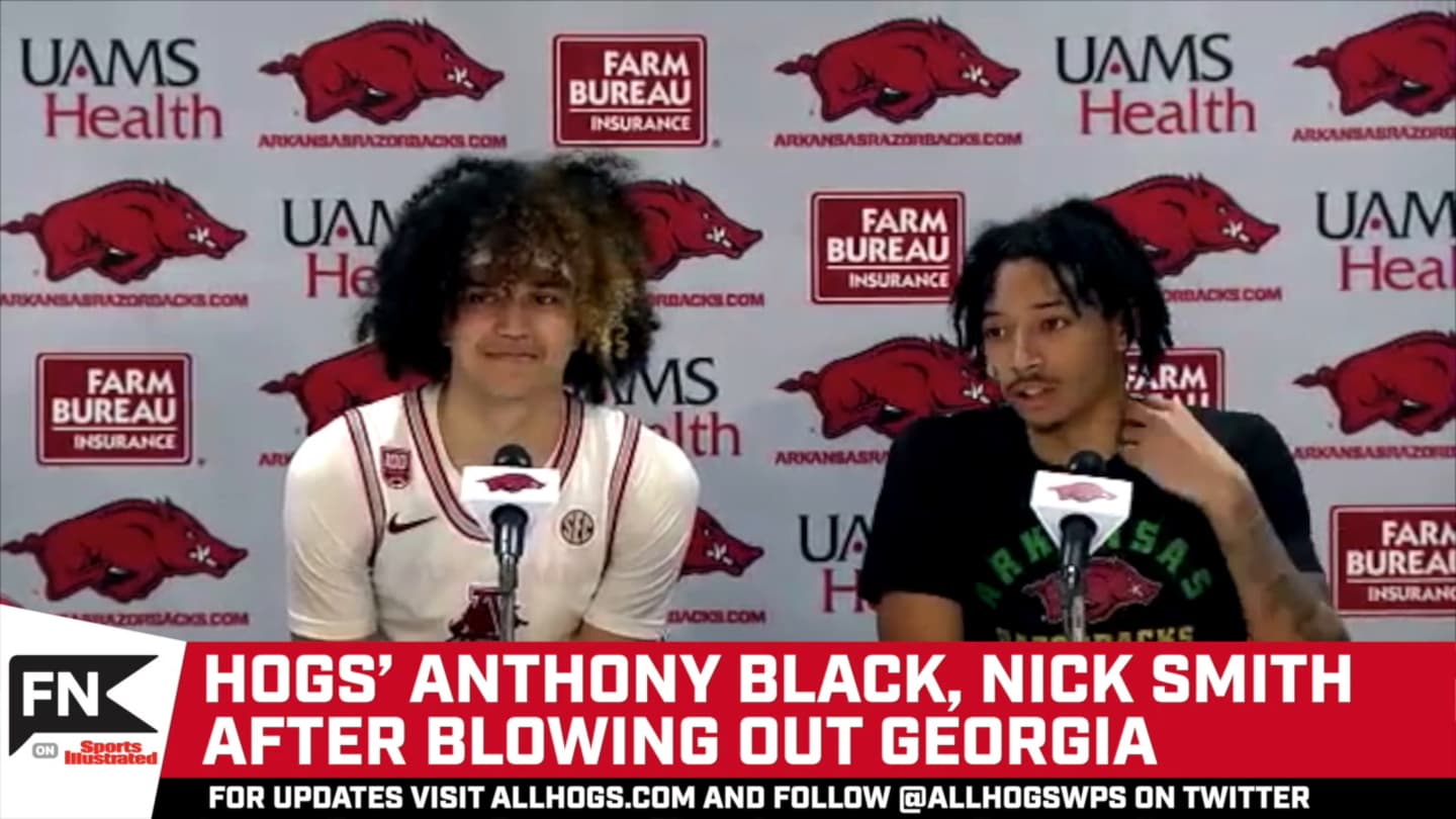 Hogs' Anthony Black, Nick Smith on Georgia Win - Sports Illustrated All ...