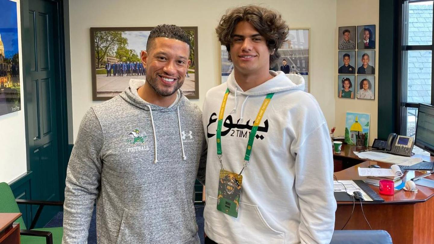 Elite Linebacker Noah Mikhail Felt At Home During Notre Dame Visit ...