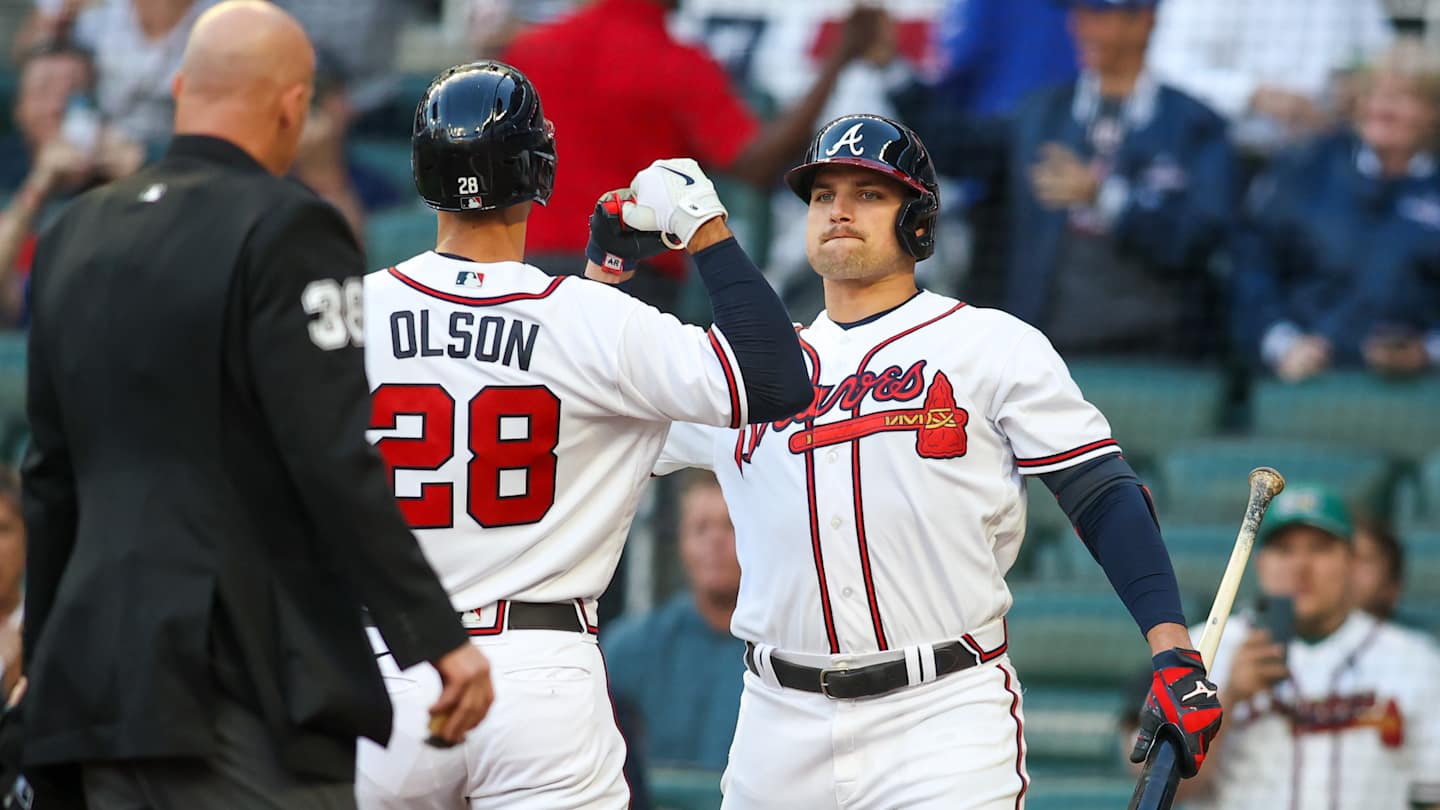 WATCH: Matt Olson and Austin Riley hit back to back homeruns to open ...