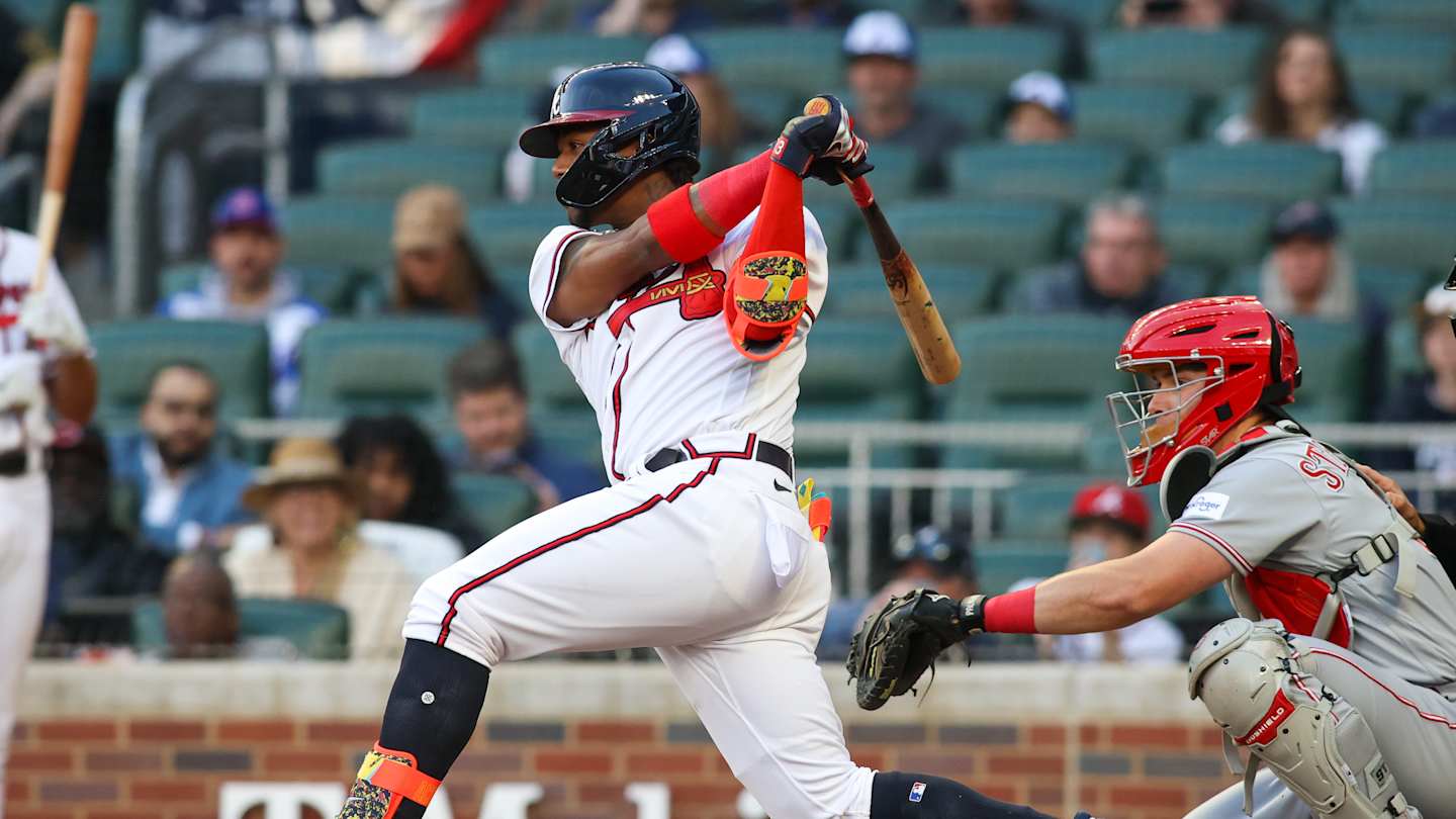 WATCH: Ronald Acuña Jr. slaps a base hit with the bases juiced - Sports ...