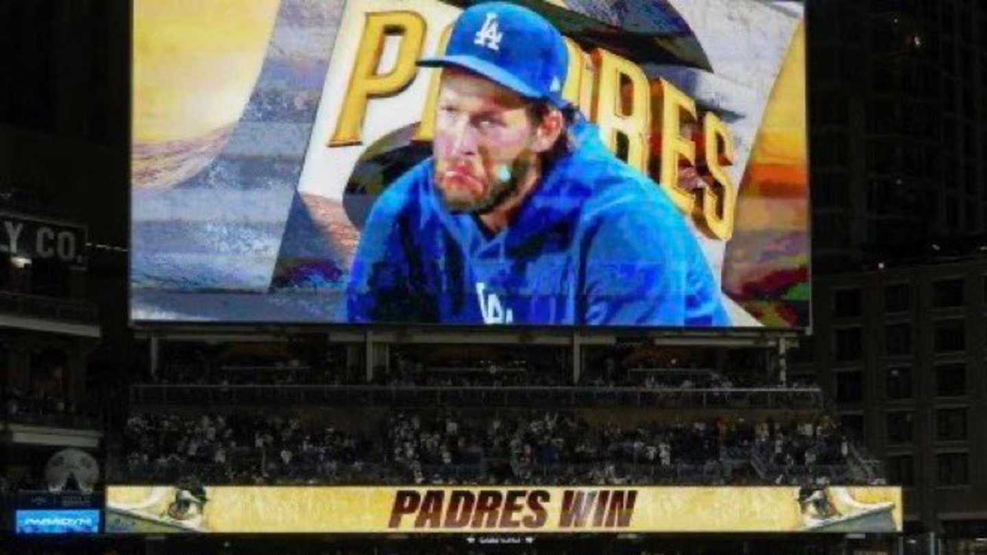 Padres News: Clayton Kershaw Expands on Scoreboard Meme Feelings ...