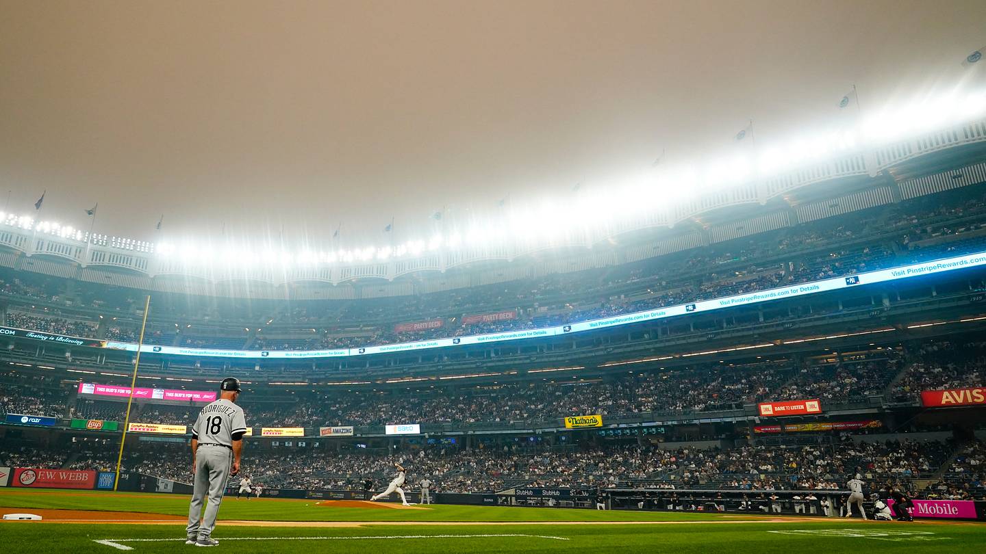 Images of Yankee Stadium Enveloped in Smoke Portray Dystopian Scene ...