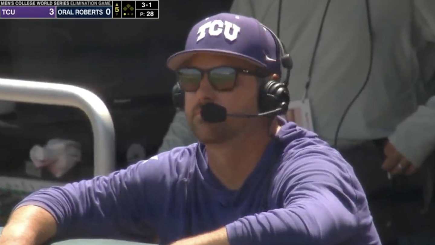 Mic’d Up TCU Coach Had to Ditch Interview to Argue Call at College ...