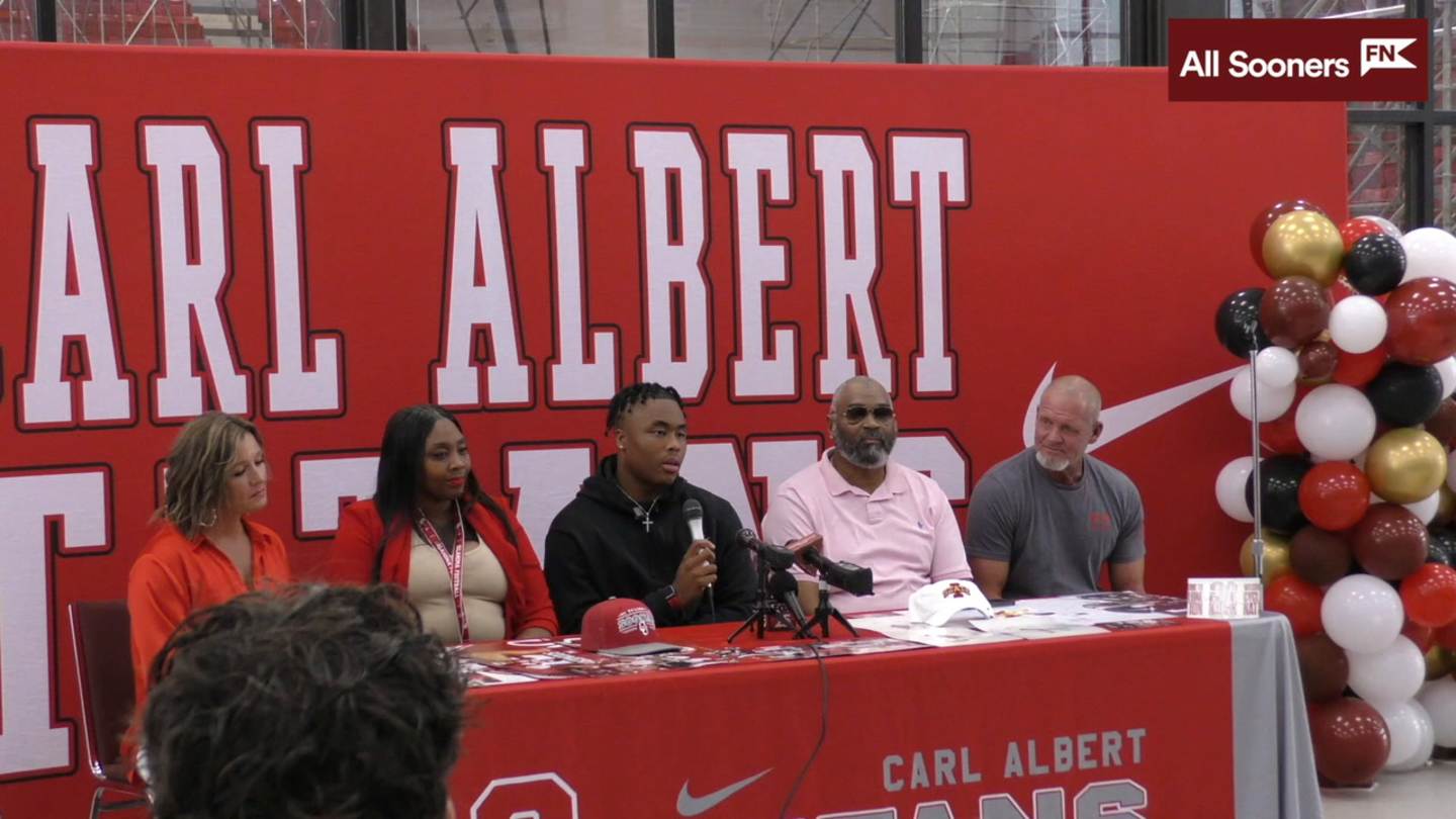WATCH: Carl Albert RB Xavier Robinson Commits to Oklahoma - Sports ...