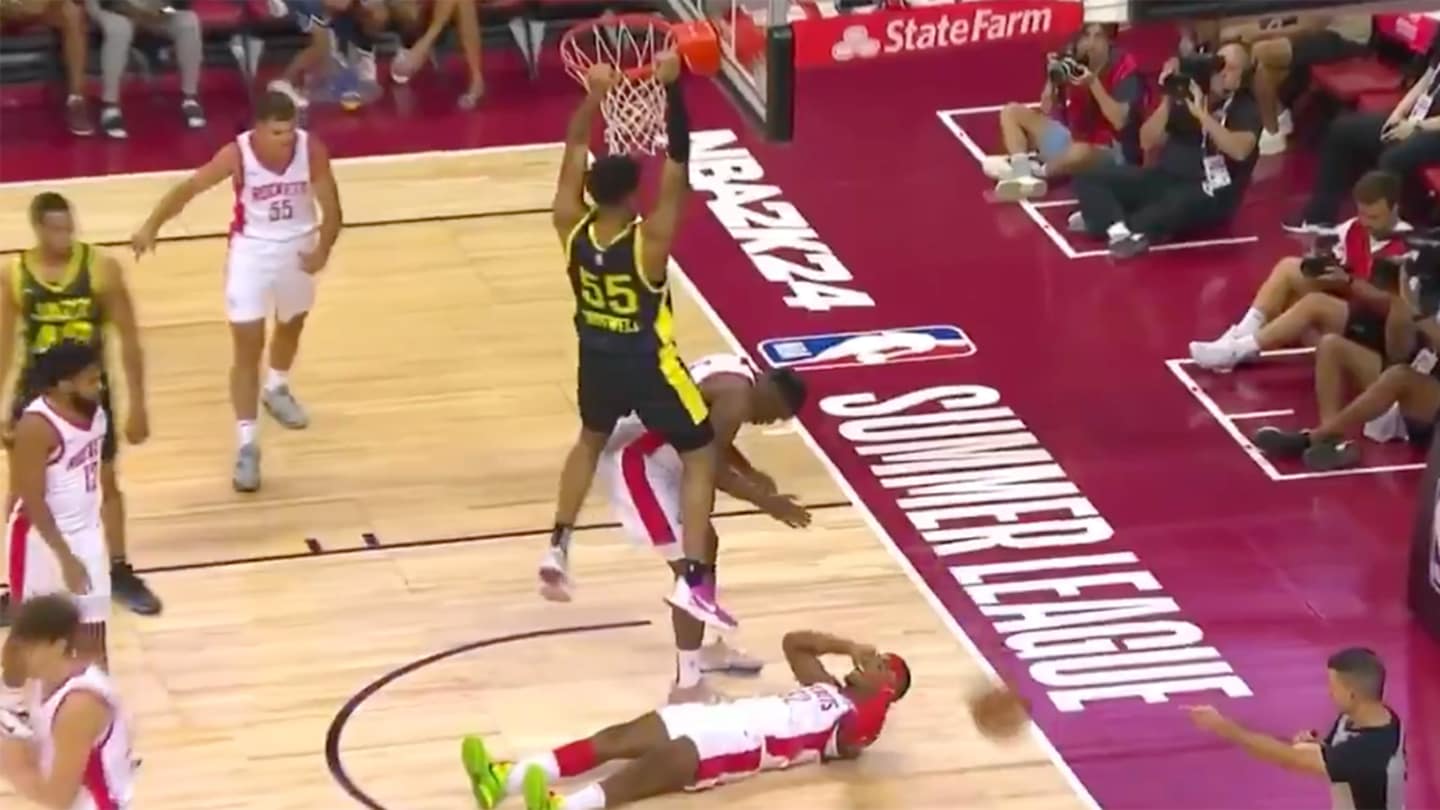 Jazz’s Ed Croswell Landed on Foe’s Groin After Summer League Dunk, and ...