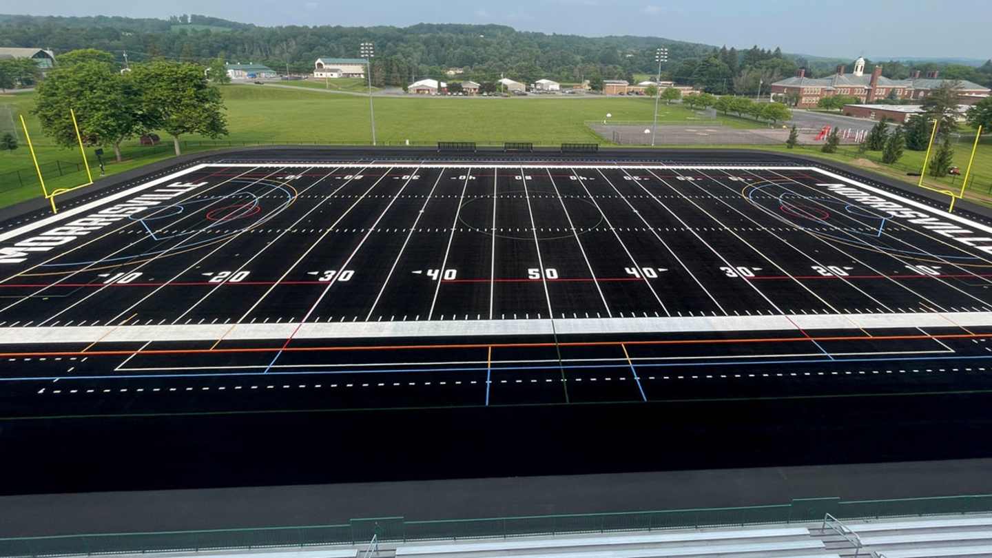 SUNY Morrisville Football: Mustangs Unveil New Playing Field With Black ...