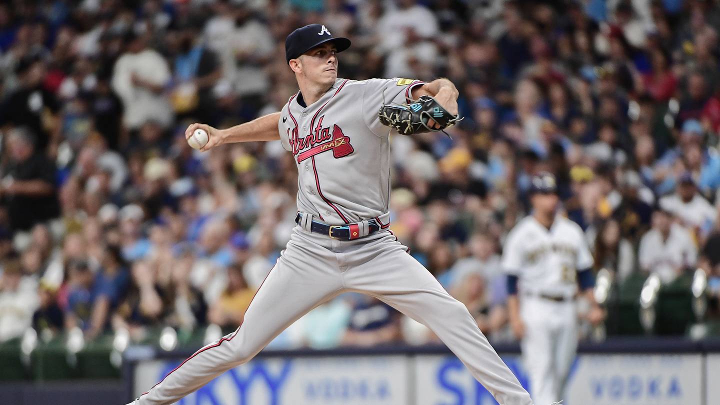 WATCH: Allan Winans throws first career MLB strikeout - Sports ...
