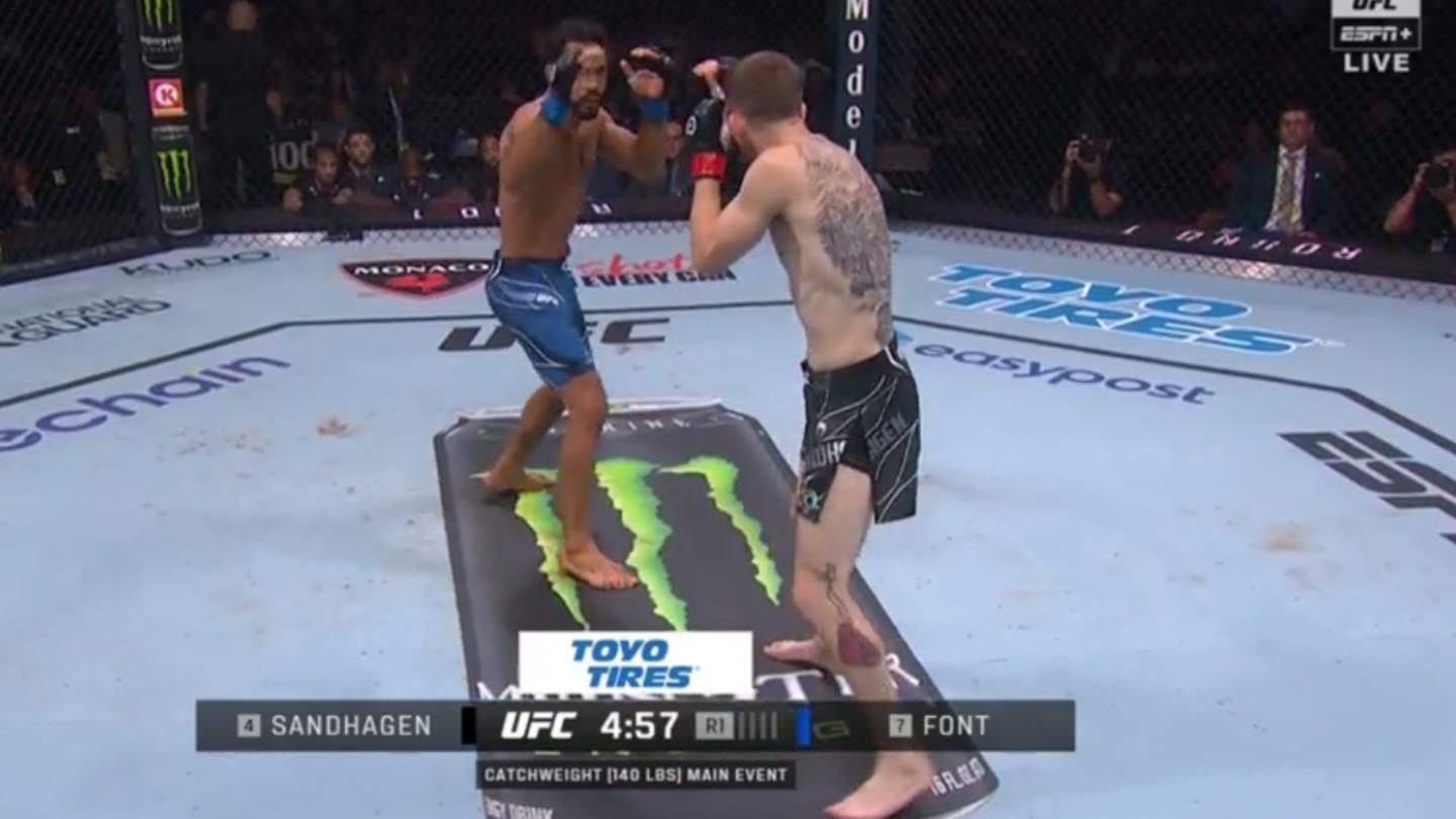 VIDEO: Cory Sandhagen Dominates Rob Font With Control At UFC Nashville ...
