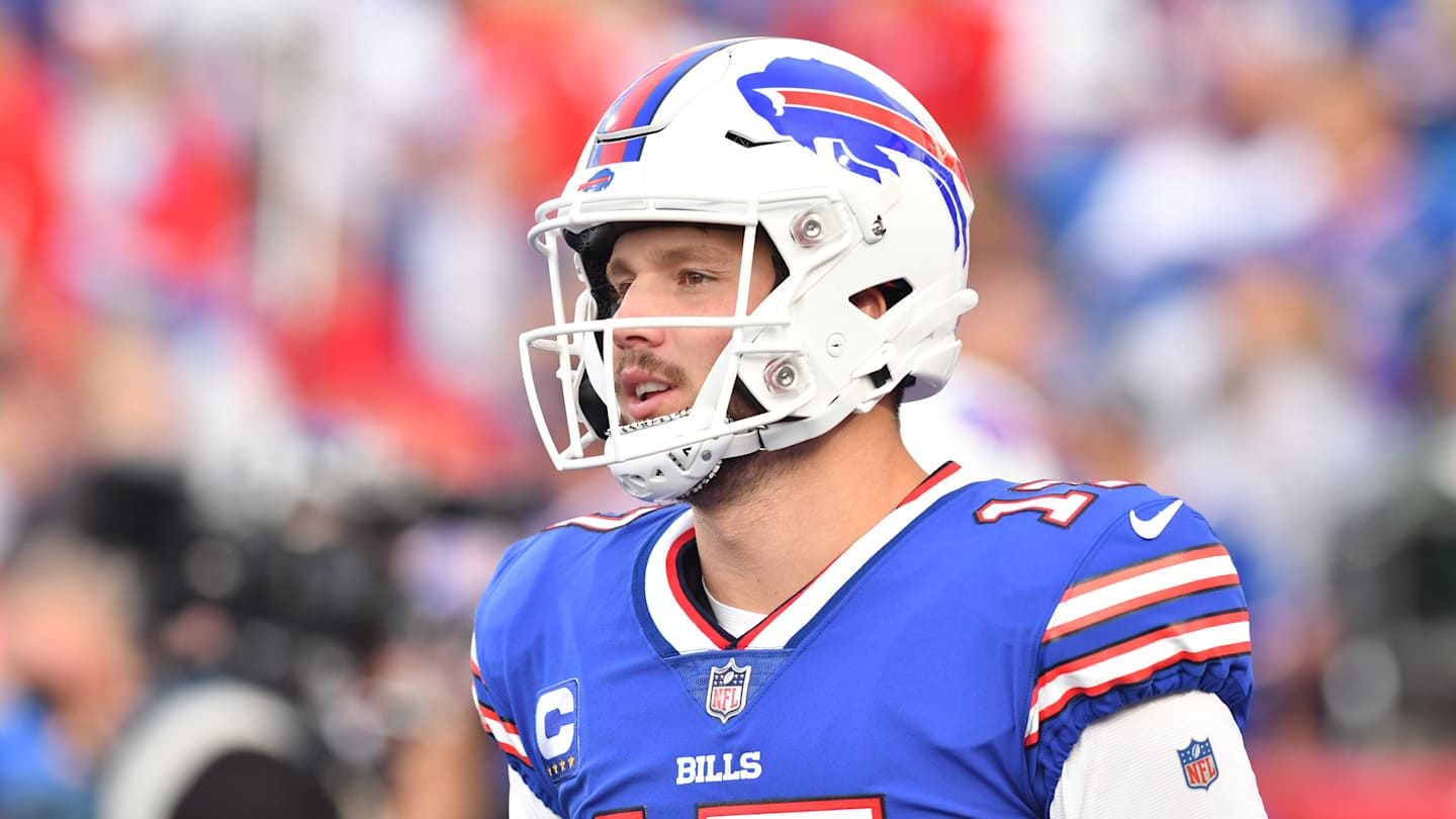 Buffalo Bills LOOK: Josh Allen Rocking Slick Blue Helmet Before ...