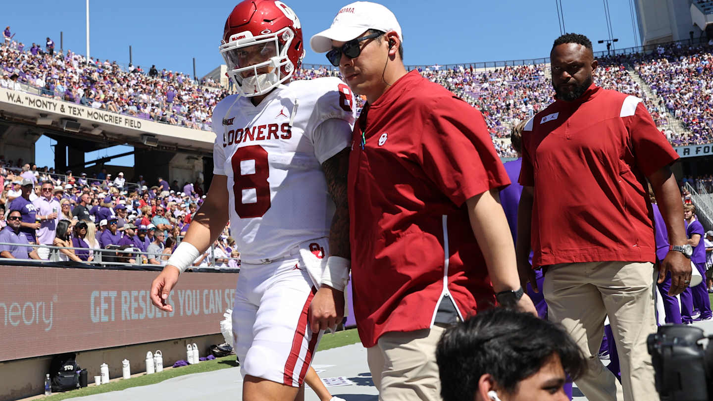 Oklahoma Sooners QB Dillon Gabriel Exits TCU Game in First Half With ...