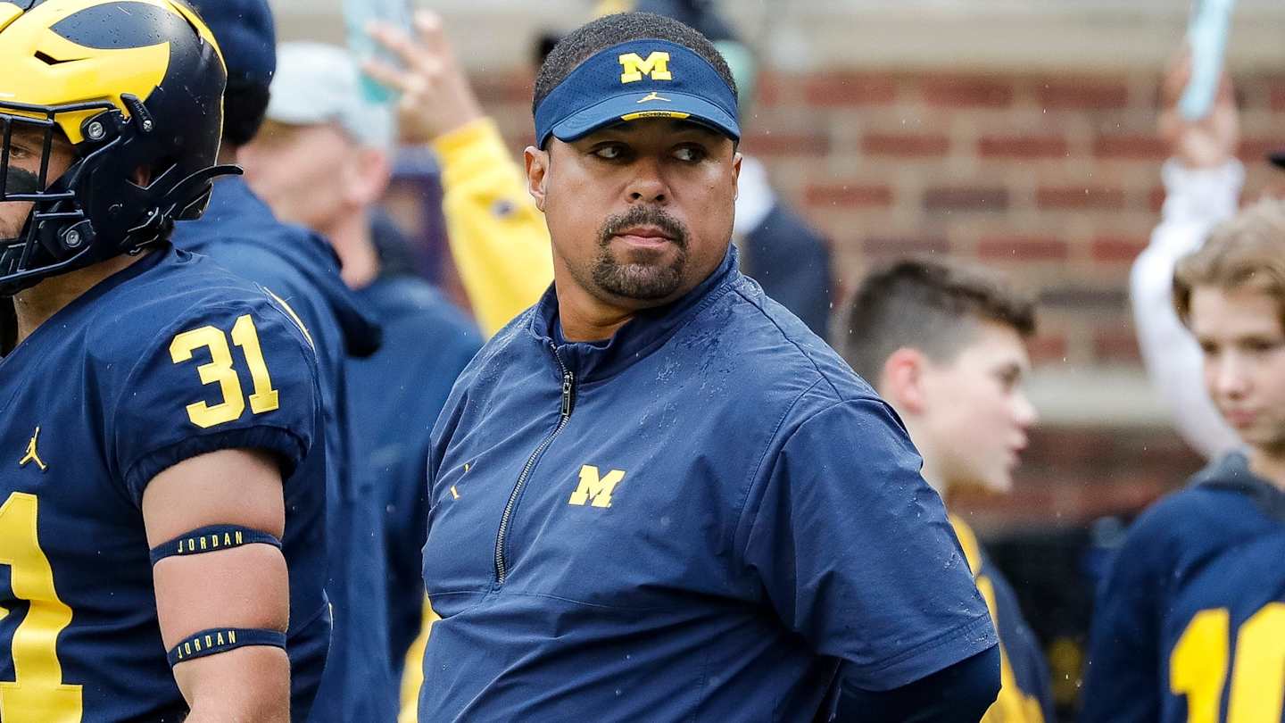 Michigan Coach Mike Hart Carted Off Field After Medical Emergency ...
