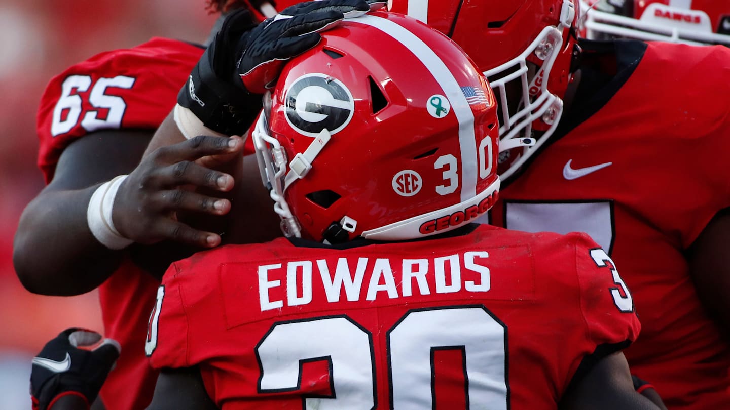 Daijun Edwards Arrived vs Auburn for Georgia Football - Sports ...