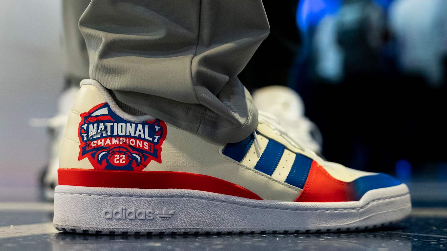 Bill Self Celebrates Championship with Adidas Shoes - Sports ...