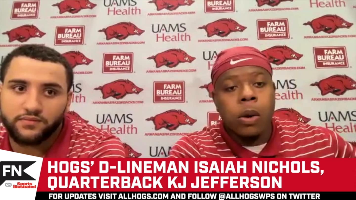 Hogs’ Isaiah Nichols and KJ Jefferson Previewing Auburn - Sports ...