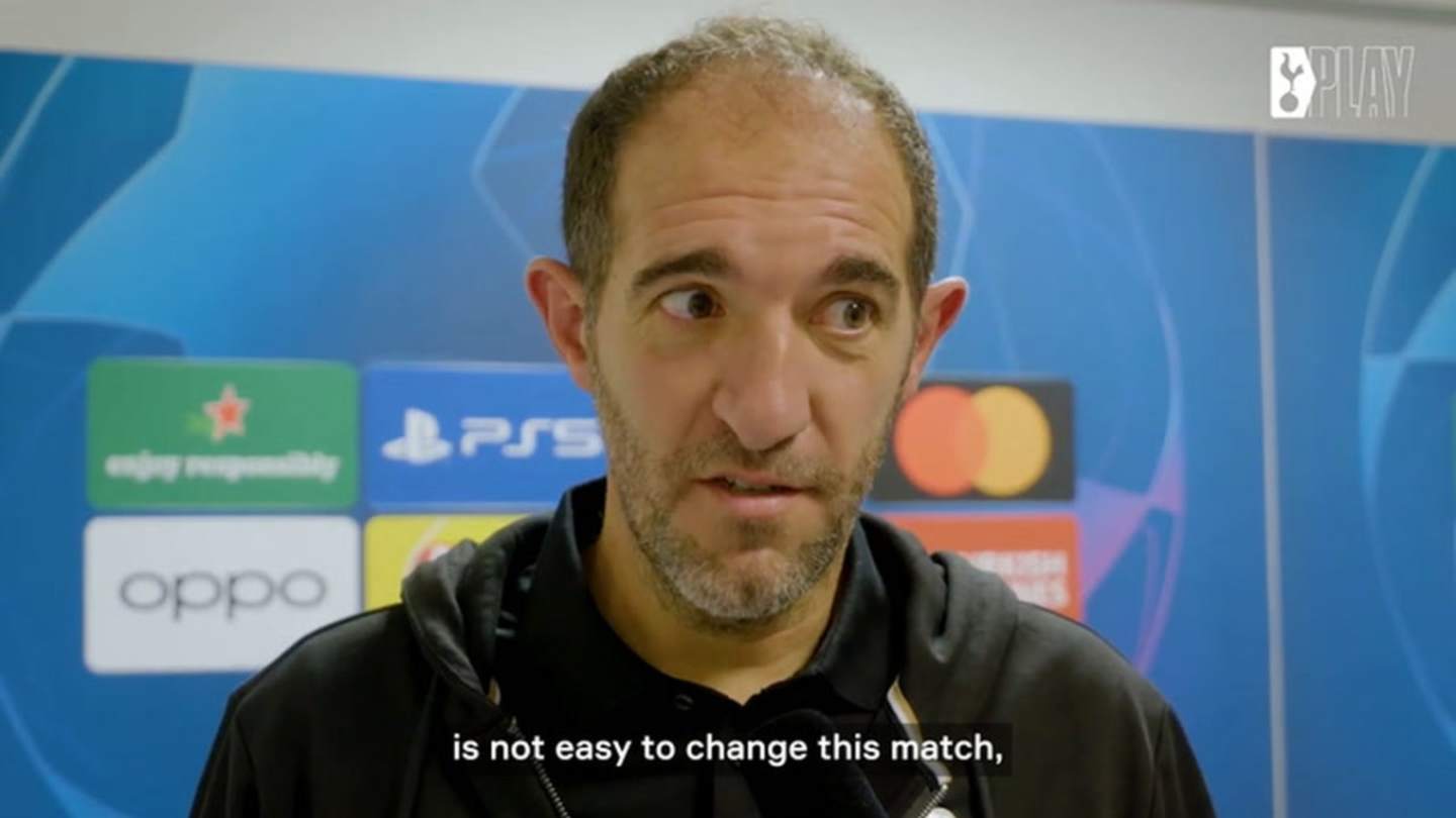 Tottenham assistant coach Cristian Stellini reacts to massive win at Marseille - Soccer ...