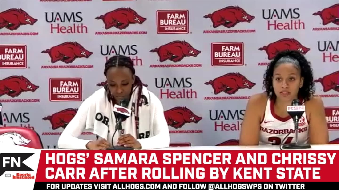 Hogs' Samara Spencer and Chrissy Carr Recapping Win Over Kent State ...