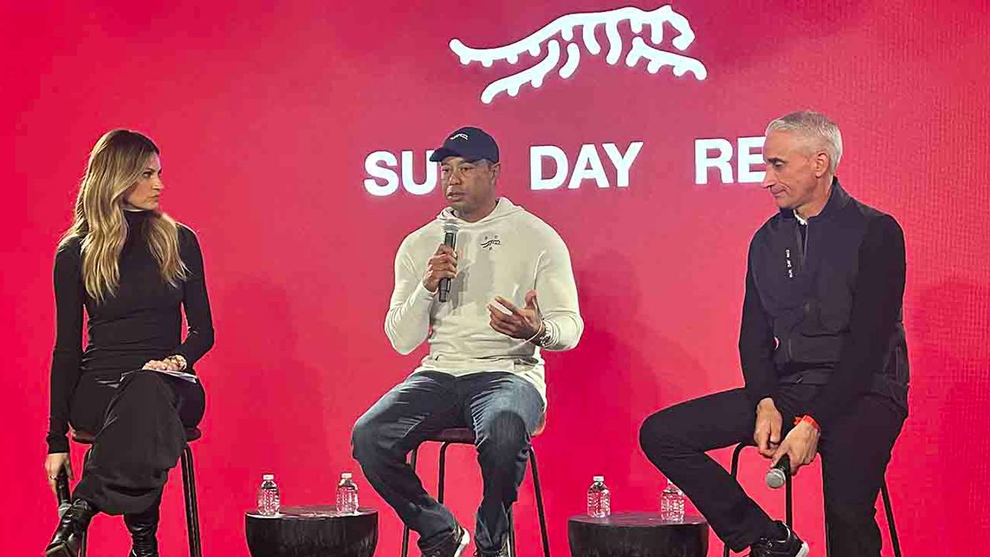Tiger Woods Unveils New 'Sun Day Red' Brand With TaylorMade - Sports ...