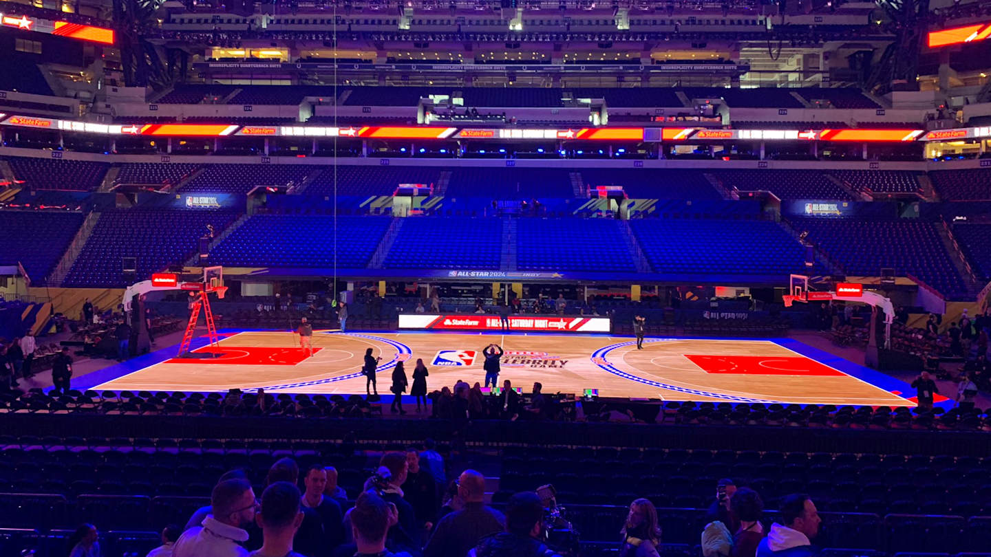 NBA provides a first look at the LED court the league will use at All ...