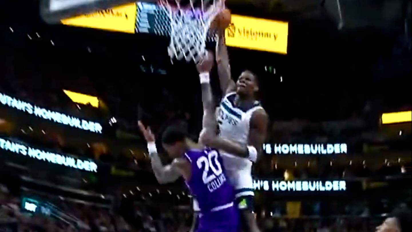 T’Wolves’ Anthony Edwards Had NBA Fans Losing Their Minds After Poster ...
